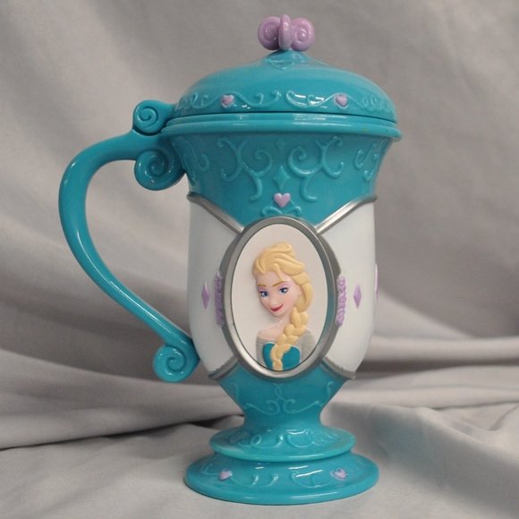 Disney | Dining | Disney On Ice Cup Kids Frozen Elsa Anna Flip Lid Mug ...